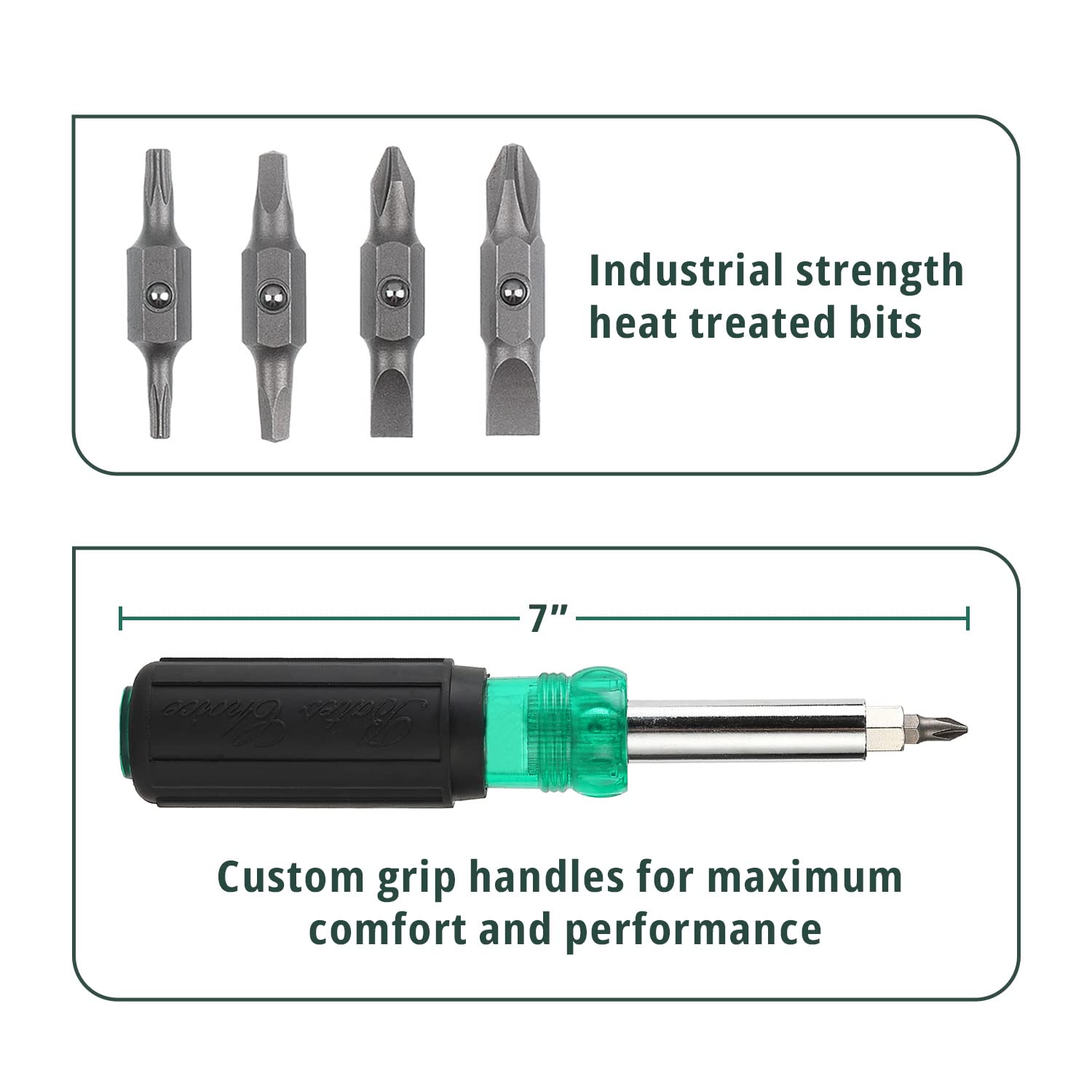 Bates- 11-in-1 Screwdriver/Nut Driver, Multi-Bit Screwdriver, Multi Screwdriver, 11 in 1 Screwdriver, Screw Driver, Multibit Screwdriver, All in One Screwdriver, Multitool Screwdriver