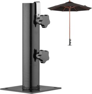 lune umbrella outdoor holder heavy duty steel outdoor umbrella base,umbrella mount universal on deck or patio umbrella holder stand for decks,docks,pontoons,balcony,picnic tables