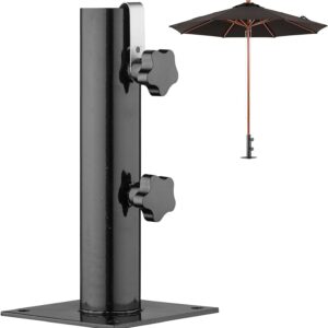 Lune Umbrella Outdoor Holder Heavy Duty Steel Outdoor Umbrella Base,Umbrella Mount Universal on Deck or Patio Umbrella Holder Stand for Decks,Docks,Pontoons,Balcony,Picnic Tables