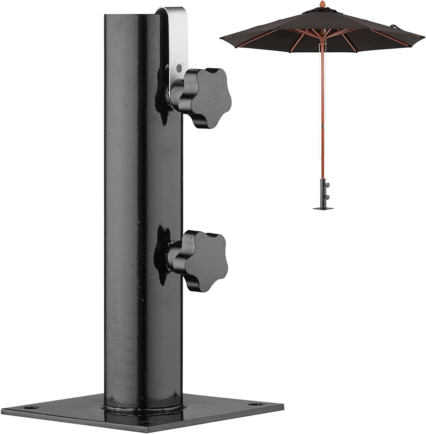 Lune Umbrella Outdoor Holder Heavy Duty Steel Outdoor Umbrella Base,Umbrella Mount Universal on Deck or Patio Umbrella Holder Stand for Decks,Docks,Pontoons,Balcony,Picnic Tables