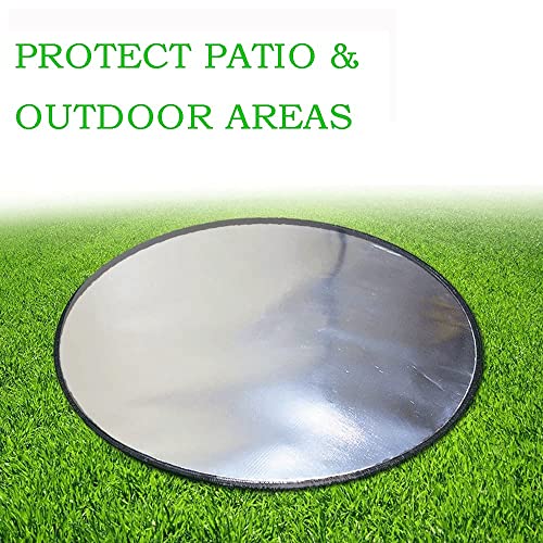 VTYEUTP Fireproof Mat for fire Pit mat 30" Round, Fireproof Mat for Patio, Deck, Grass, Lawn, Heat Shield, Fire Resistant Pad for Outdoor, Fire Pit Accessories(30 Inch)