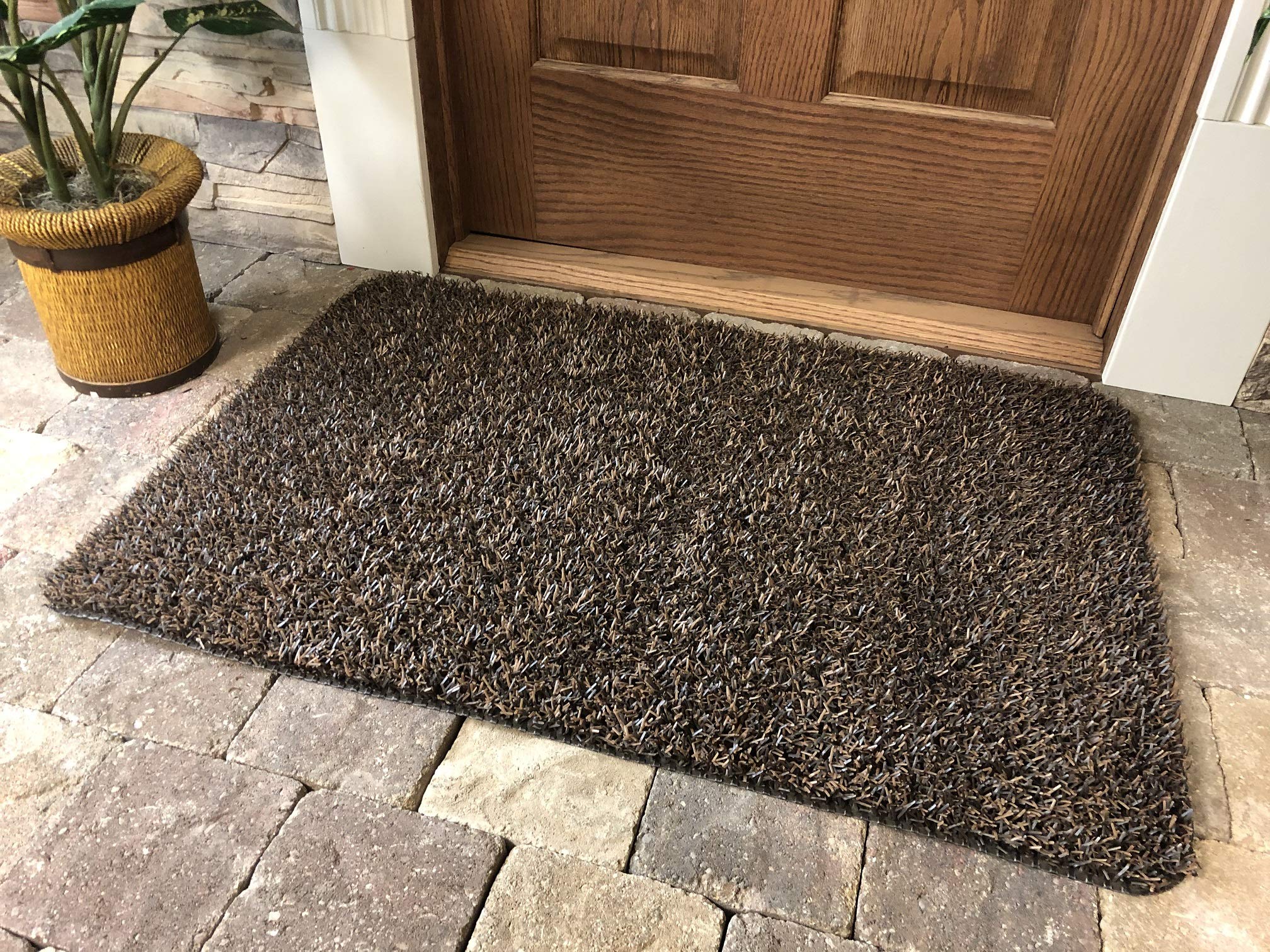 CLEAN MACHINE 10376923 High Traffic Astroturf Dirt Trapper Doormat, 23.5" x 35.5", Sandbar