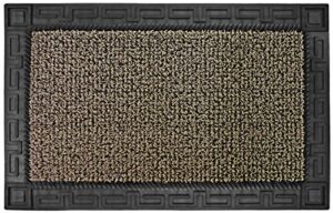 clean machine 10376918 astroturf dirt trapper doormat, 22.25" x 35.25", omega earth taupe