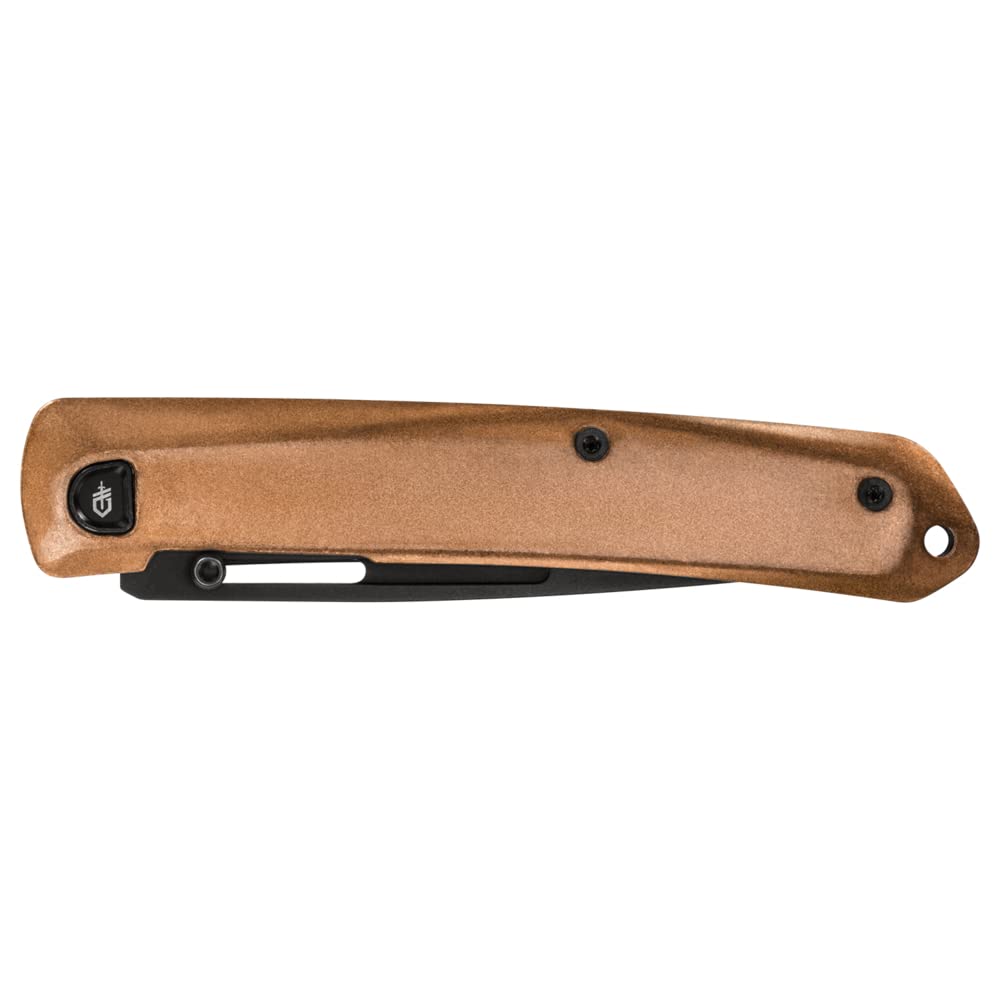 Gerber Gear Affinity Folding Pocket Knife Plain Edge D2 3.6 Inch Blade, Copper