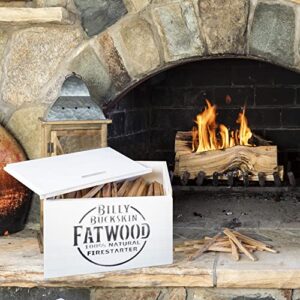 10 lb. Fatwood Gift Box Set | Fire Starter Sticks in Packed In a Natural Light Wooden Box | Perfect Christmas Gift | Start a Fire with just 2 Sticks | Resin Rich Ocote Fatwood | Approx 140 Sticks