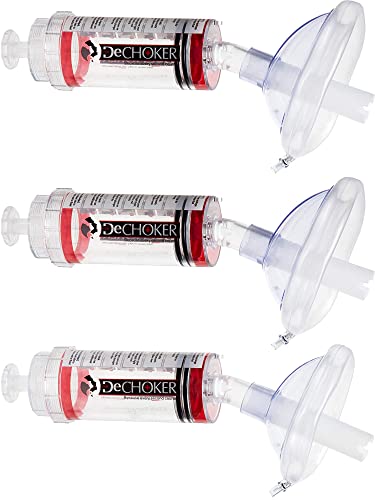 DeCHOKER Choking Rescue Anti-Choking Device for Qty 2 Adult (Ages 12+ Years) and Qty 1 Children (Ages 3-12 Years), Pack of 3, First Aid Choking Rescue