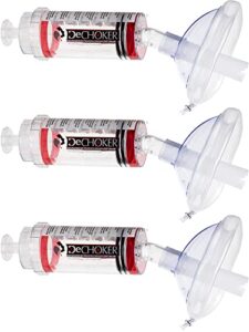 dechoker choking rescue anti-choking device for qty 3 adult (ages 12+ years), pack of 3, first aid choking rescue