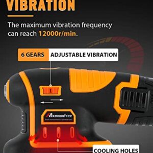 Mxmoonfree Tile Vibrator Tile Tools for Installation Vibrating Tool with 6 Gears Adjustable Vibration, 2 Pcs Battery, NO Suction Cup