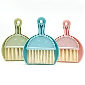 mini broom and dustpan small dustpan and brush set hand broom and dustpan set.small dustpan whisk broom for cleaning desk, computer table,keyboard,kitchen necessities.