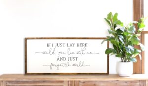 10x20 inches,if i lay here would you lie with me wall decor - bedroom wall decor - bedroom decor - above bed decor - bedroom wall art - master bedroom wall decor - bedroom wall decor over the bed