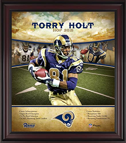 Torry Holt St. Louis Rams Framed 15" x 17" Hall of Fame Career Profile - NFL Player Plaques and Collages