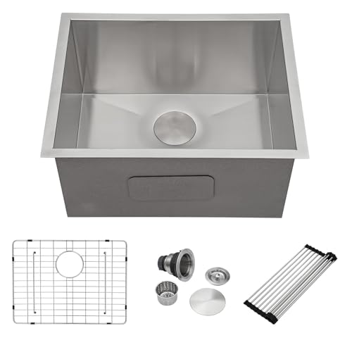 24 Undermount Luandry Sink -Mocoloo 24x18x12 Inch Utility Sink 16 Gauge Stainless Steel Under Counter Single Bowl 12 Inch Deep Laundry Room Utility Sinks