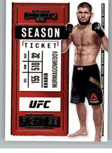 2021 panini chronicles ufc contenders season ticket #2 khabib nurmagomedov lightweight official mma trading card in raw (nm or better) condition