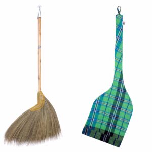 39-inch tall of asian straw broom witch broom thai natural grass broom with solid wood handle and handgrip nylon thread