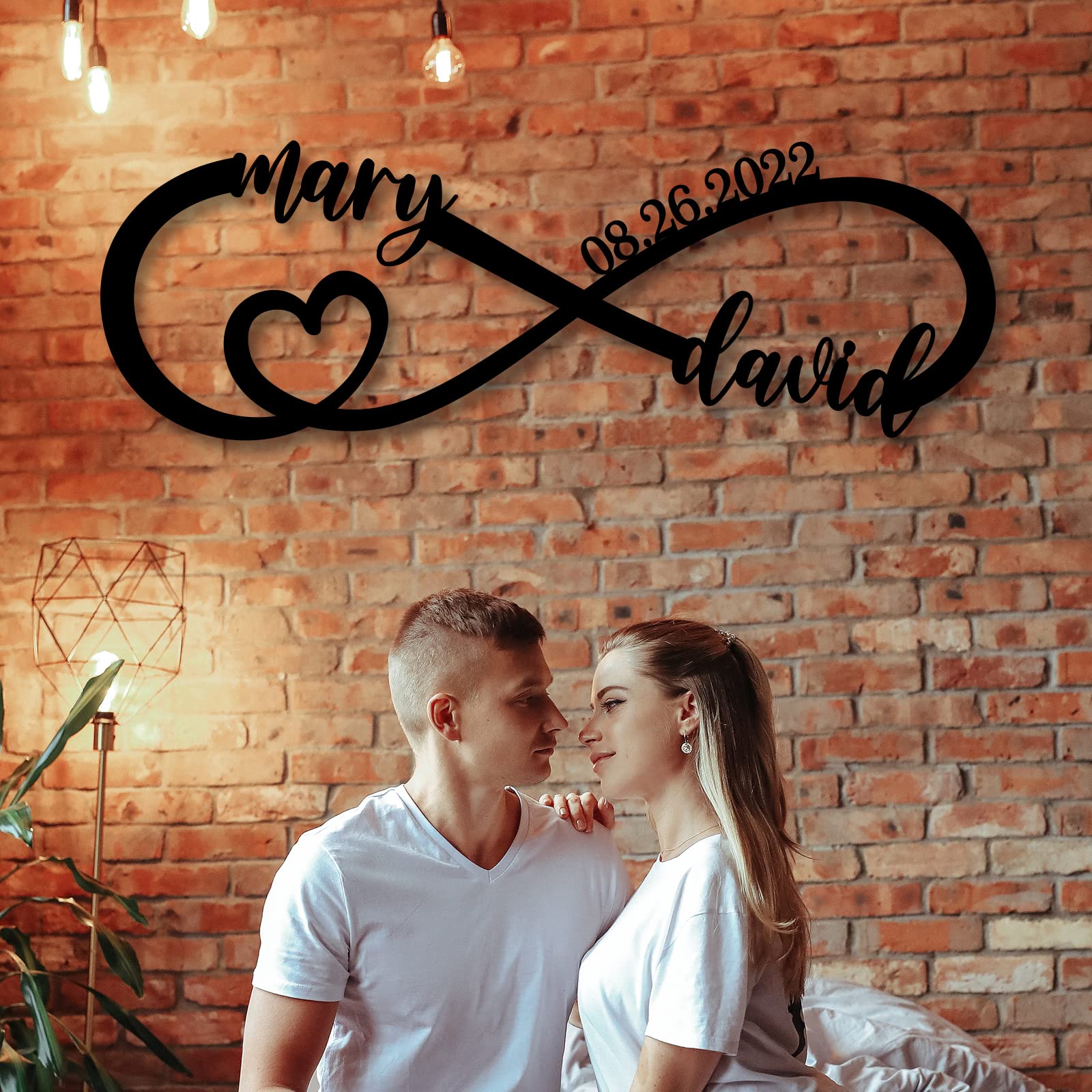 Wedding Gifts for Couples 2023, Custom Infinity Metal Sign, Infinity Heart Sign Metal Wall Decor, Personalized Infinity Metal Name Sign, Personalized Engagement Anniversary Wedding Gifts