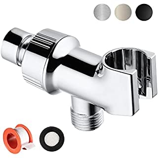 Klabb K-3 shower set 79 Inches Stainless Steel Shower Hose with Adjustable Shower Arm Holder Shower Head Holder Replacement Shower Hose Head Holder with inner brass ball.