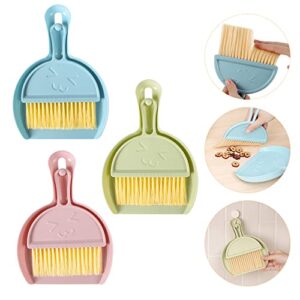 3pcs small broom and dustpan set for home mini dust pans with brush set hand dustpan and brush set kids dust pan and broom/dustpan combo set hangable whisk broom for table,countertop,sofa,key board