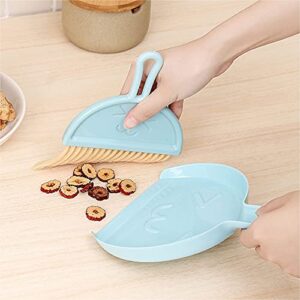 3PCS Small Broom and Dustpan Set for Home Mini Dust Pans with Brush Set Hand Dustpan and Brush Set Kids Dust Pan and Broom/Dustpan Combo Set Hangable Whisk Broom for Table,Countertop,Sofa,Key Board