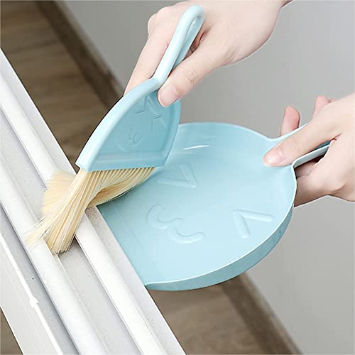 3PCS Small Broom and Dustpan Set for Home Mini Dust Pans with Brush Set Hand Dustpan and Brush Set Kids Dust Pan and Broom/Dustpan Combo Set Hangable Whisk Broom for Table,Countertop,Sofa,Key Board