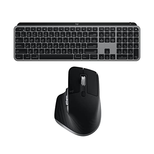 Logitech MX Keys Advanced Illuminated Wireless Keyboard and MX Master 3 Advanced Wireless Mouse for Mac Bundle (2 Items)