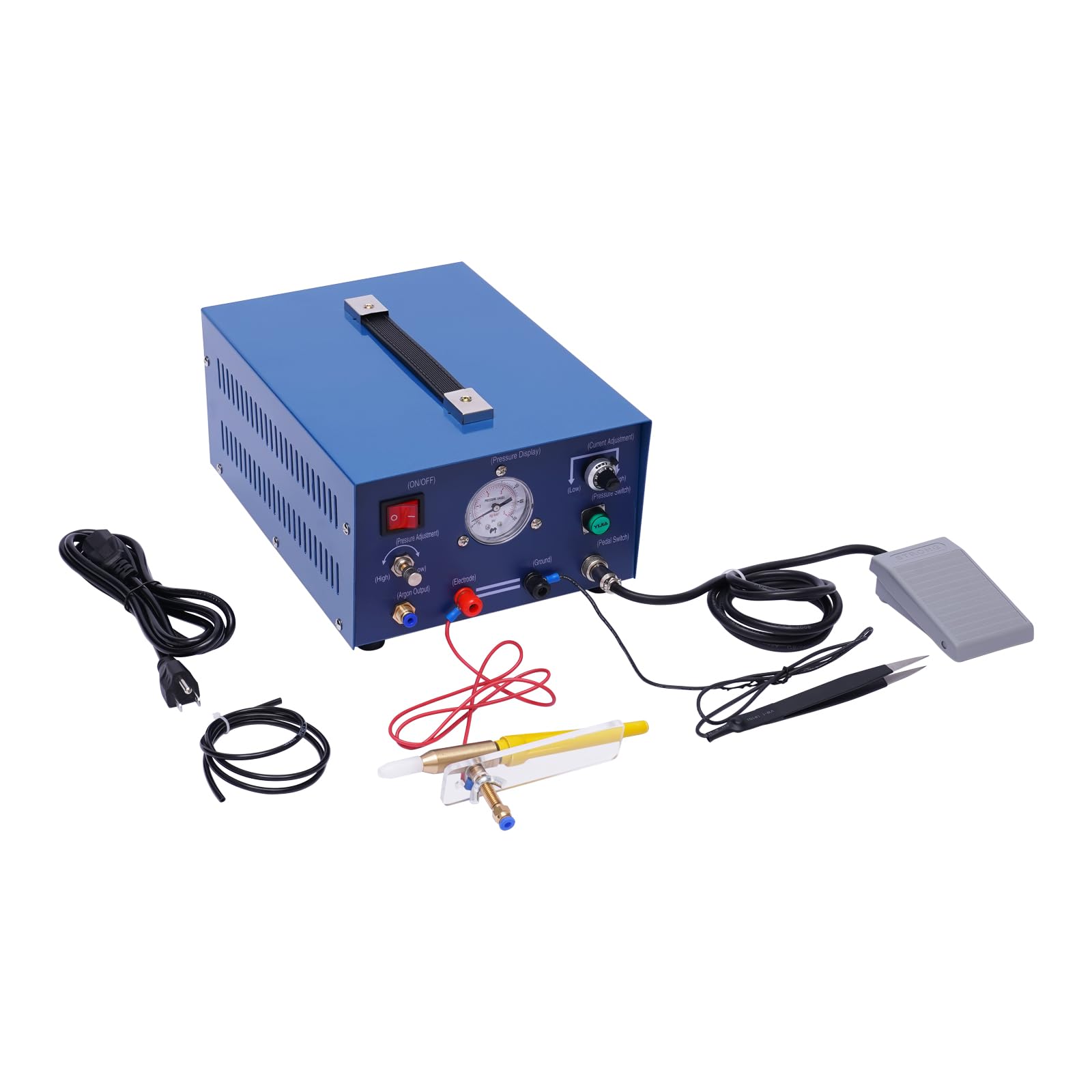 TBVECHI Spot Welding Machine for Jewelry, 800W 110V Gold Silver Adjustable Argon Pulse Spot Welder Equipment 0.5-80A