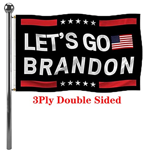 Jayus Let's Go Brandon Flag 3x5 Double Sided, Heavy Duty 3Ply Black FJB Flags with Brass Grommets for Outdoor Indoor Decor