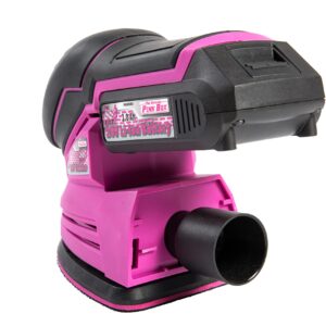 The Original Pink Box 20-Volt Li-ion Brushless Cordless Detail Sander with 2Ah Battery, Pink