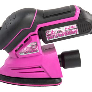 The Original Pink Box 20-Volt Li-ion Brushless Cordless Detail Sander with 2Ah Battery, Pink