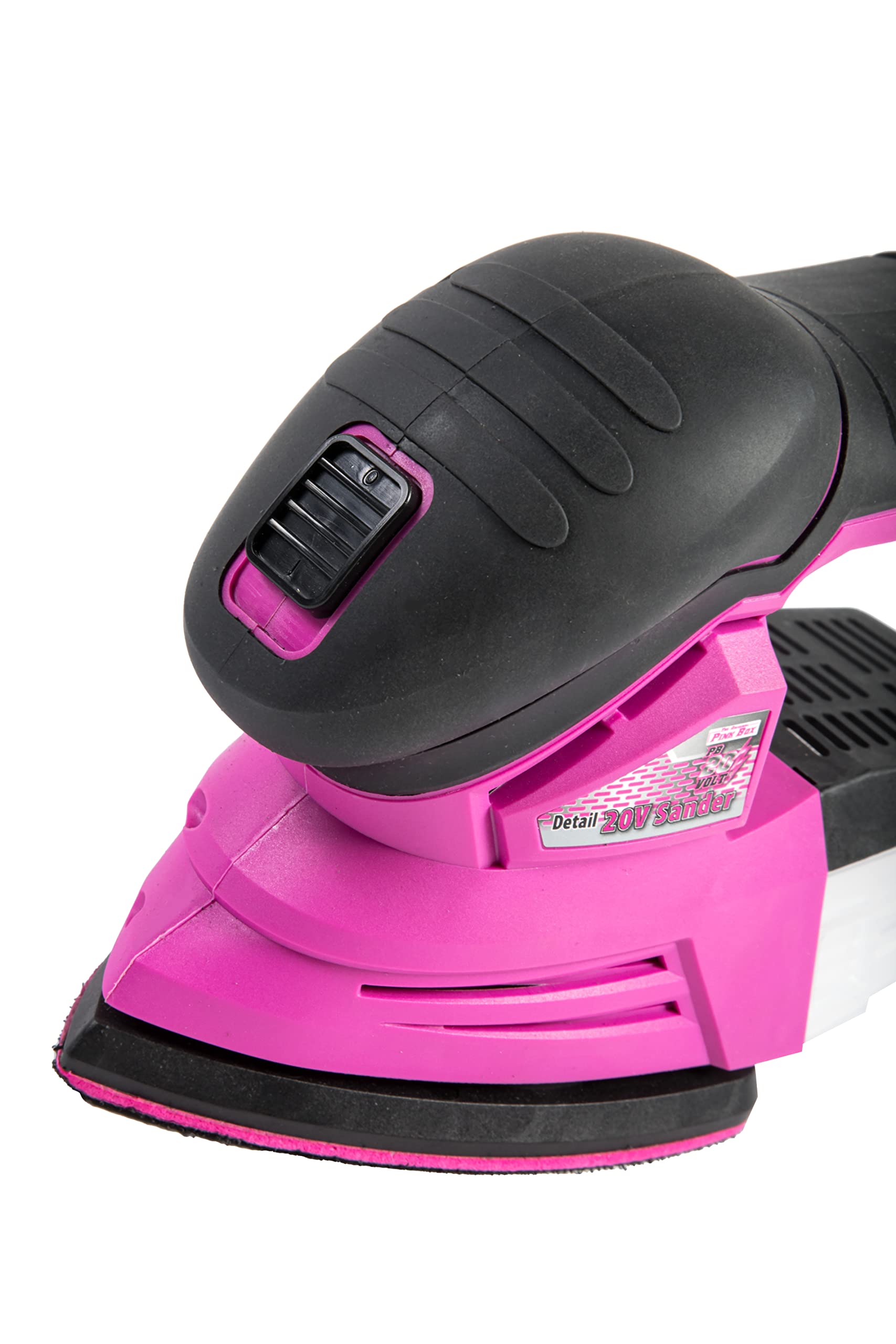 The Original Pink Box 20-Volt Li-ion Brushless Cordless Detail Sander with 2Ah Battery, Pink