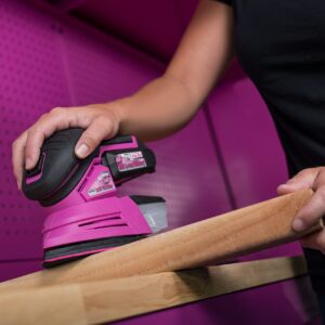 The Original Pink Box 20-Volt Li-ion Brushless Cordless Detail Sander with 2Ah Battery, Pink