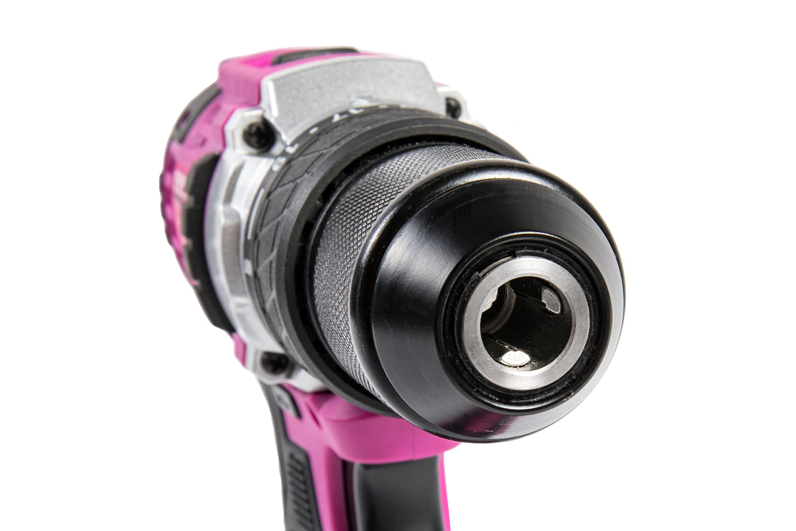 The Original Pink Box 20-Volt Lithium-Ion 1⁄2-Inch Keyless Chuck Brushless Cordless Drill With 2Ah Battery, Pink