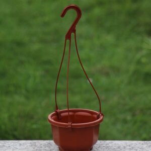 YARDWE Hanging Planter Balcony Orchid Pot: 10pcs Indoor Flower Basket Hanger Brown Succulent Pot Garden Flower Bonsai Container