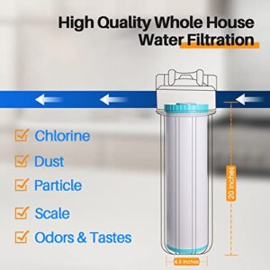 PUREPLUS 5 Micron 20" x 4.5" RFN20BB Whole House Iron & Manganese Reduce Water Filter Replacement Cartridge,1 Pack