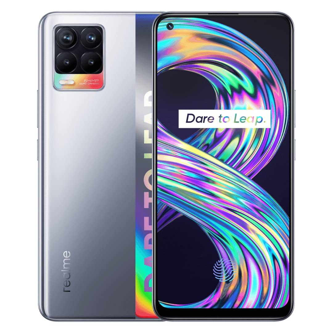 realme 8 Dual-SIM 128GB ROM + 8GB RAM (GSM only | No CDMA) Factory Unlocked 4G/LTE Smartphone (Cyber Silver) - International Version