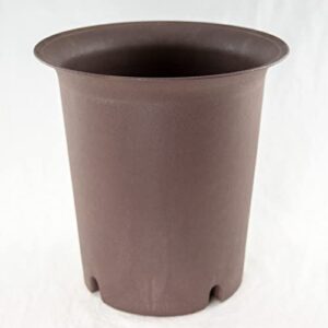 calibonsai round cascade plastic bonsai, succulent pot & orchid planter 7.75inchx 7.75inchx 8inch - tan