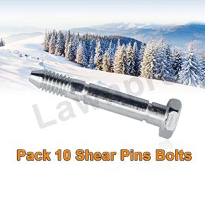 2-1/8" X 5/16" Shear Pin Bolt Kit Compatible with Ariens 2 Stage Snow Thrower Auger Replacement for 510015, 51001500, AM122156, AM1369890, 3285-11 (10)