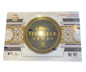 2021 topps five star mlb baseball box (2 cards/bx)