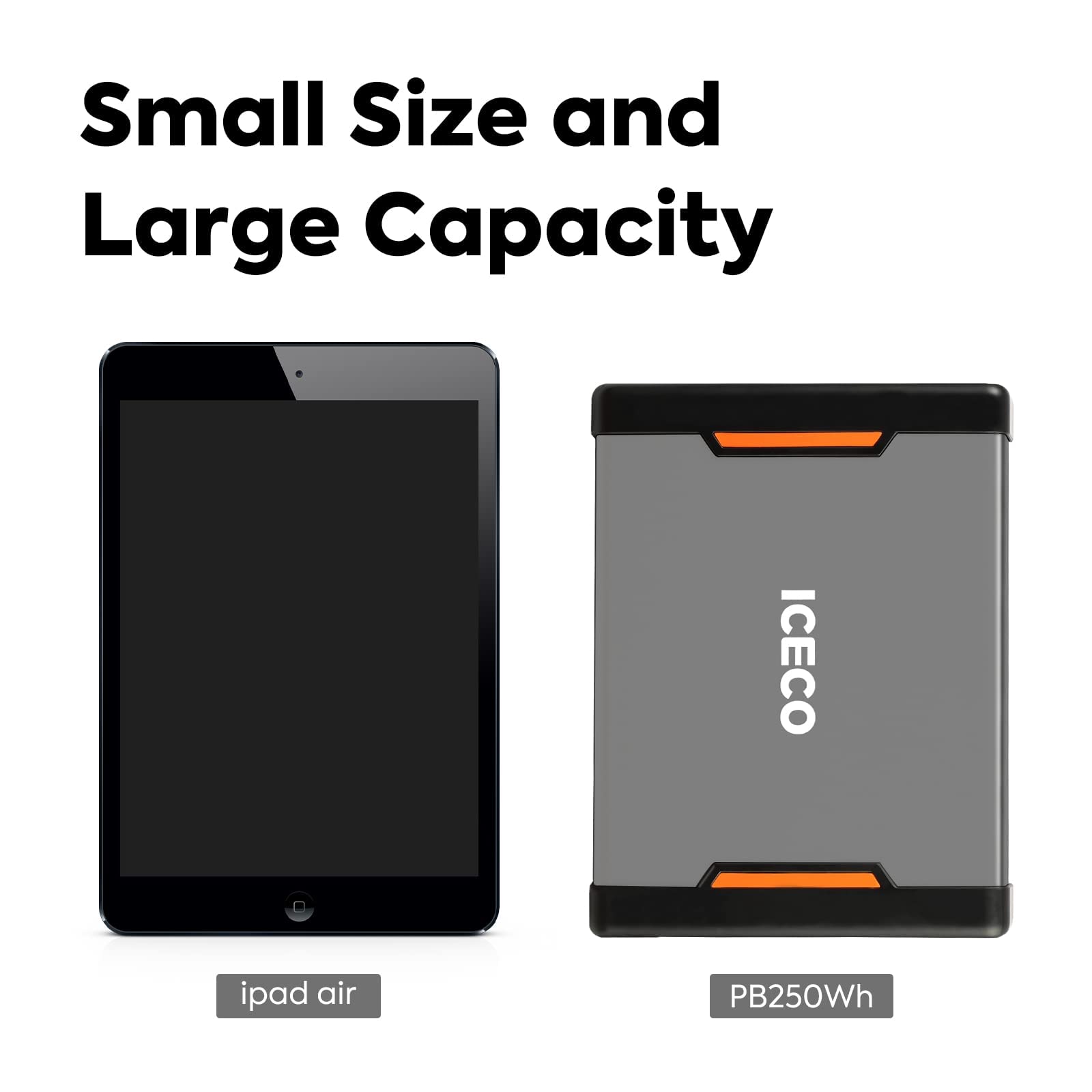 ICECO 69600mAh Portable Power Station, 250Wh Outdoor Mobile Backup Lithium Battery, 2 DC/4 USB Ports & Battery Level Display for Trip, Camping, Hunting Emergency (Only Suitable GO20 Series)