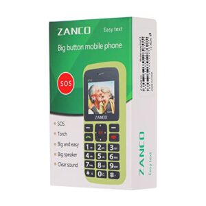 Zanco Lastest Cheap Senior Phone with Big Button Phone Easy to Use Button Phone (Green)