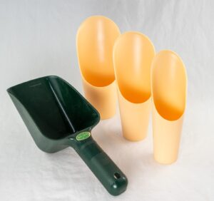 4 japanese plastic bonsai soil scoops - bonsai tree re potting and mixing tool