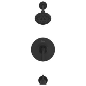 Pfister Weller Tub and Shower Trim Kit (Valve Sold Separately), Single Handle, Matte Black Finish, LG898WRB