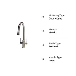 Luna&Muni,Kitchen faucets Brushed Nickel,Kitchen faucets,Kitchen Faucet with Pull Down Sprayer, Kitchen Sink Faucet with 2 Handles,Kitchen Sink faucets,Kitchen Sink faucets with pullout Sprayer