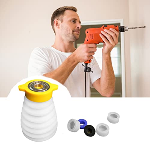 Drill Dust Collector,Electric Drill Dust Cover Collector,Silicone Electric Hammer Dustproof Cover,with 5 Sealing Rings,Electric Drill Power Tool Accessories,for Electric Hammer Drill(for 150mm drill)