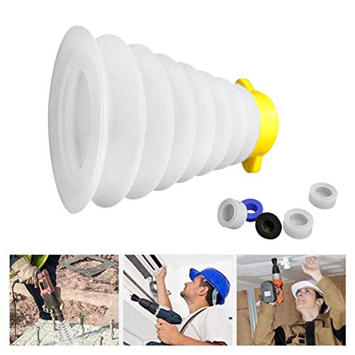 Drill Dust Collector,Electric Drill Dust Cover Collector,Silicone Electric Hammer Dustproof Cover,with 5 Sealing Rings,Electric Drill Power Tool Accessories,for Electric Hammer Drill(for 150mm drill)