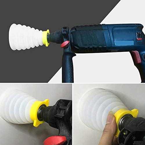 Drill Dust Collector,Electric Drill Dust Cover Collector,Silicone Electric Hammer Dustproof Cover,with 5 Sealing Rings,Electric Drill Power Tool Accessories,for Electric Hammer Drill(for 150mm drill)