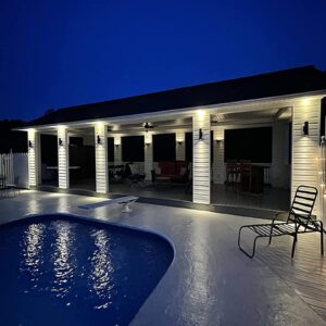 DAKAFUL Outdoor Wall Lights 2Pack, Integrated LED Cylinder Up Down 12W 2700K Modern Aluminum Light, Waterproof Exterior Light for Porch Patio Door