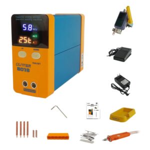 glitter 801b battery spot welder 11.6 kw capacitor energy storage pulse welding machine, mini portable spot welding equipment for 18650, 14500 lithium battery pack building