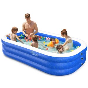 Inflatable Pool, EVAJOY 118'' x 72'' x 20'' Above Ground Pool, Kiddie Pool Large Size Thickened Blow Up Swimming Pools Play Center for Kids Children Family Outdoor Garden Backyard