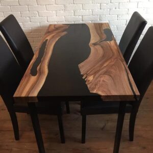 Handmade Epoxy Table, Live Edge Wooden Table, Epoxy Resin River Table, Natural Wood,Dining table, Natural Epoxy Table, Resin Table