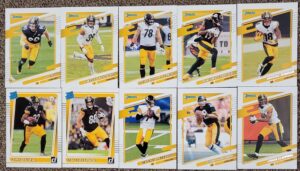 2021 panini donruss football pittsburgh steelers team set 10 cards w/drafted rookies